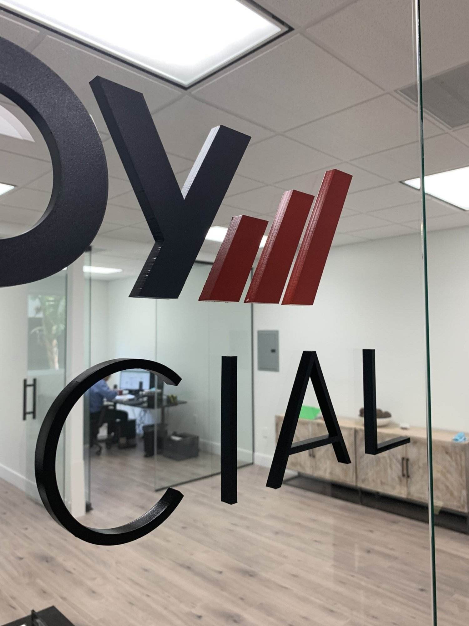 3D Logo Interior Office Signage - Titans Of Print Miami